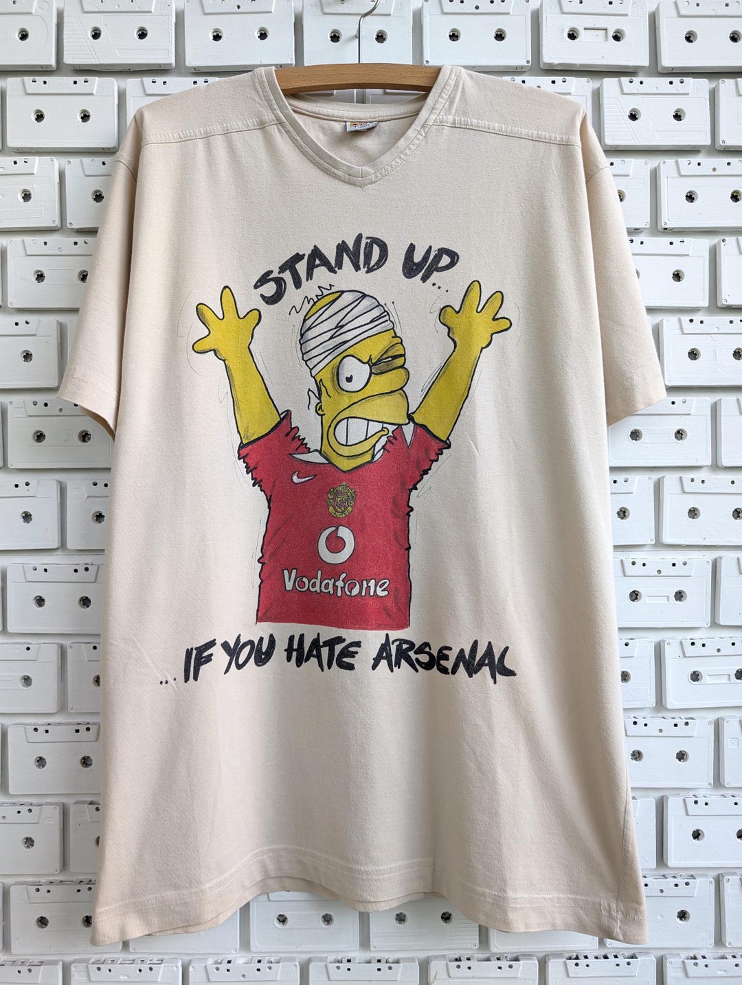 Vintage 00s Homer Simpson T-shirt "stand up If You Hate Arsenal ...