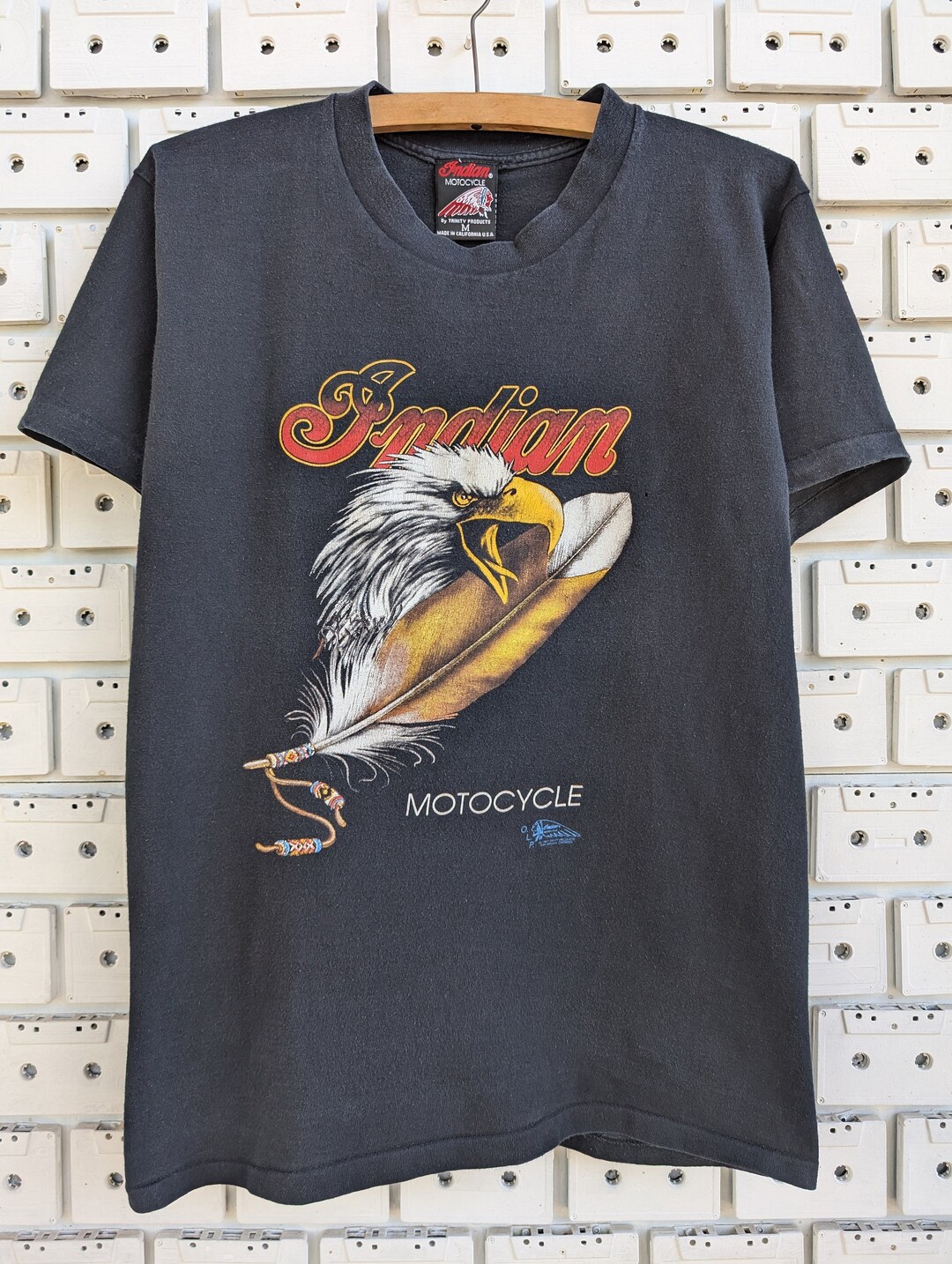 Vintage 1991 Indian Motorcycle T-shirt Screaming Eagle Graphic Print ...