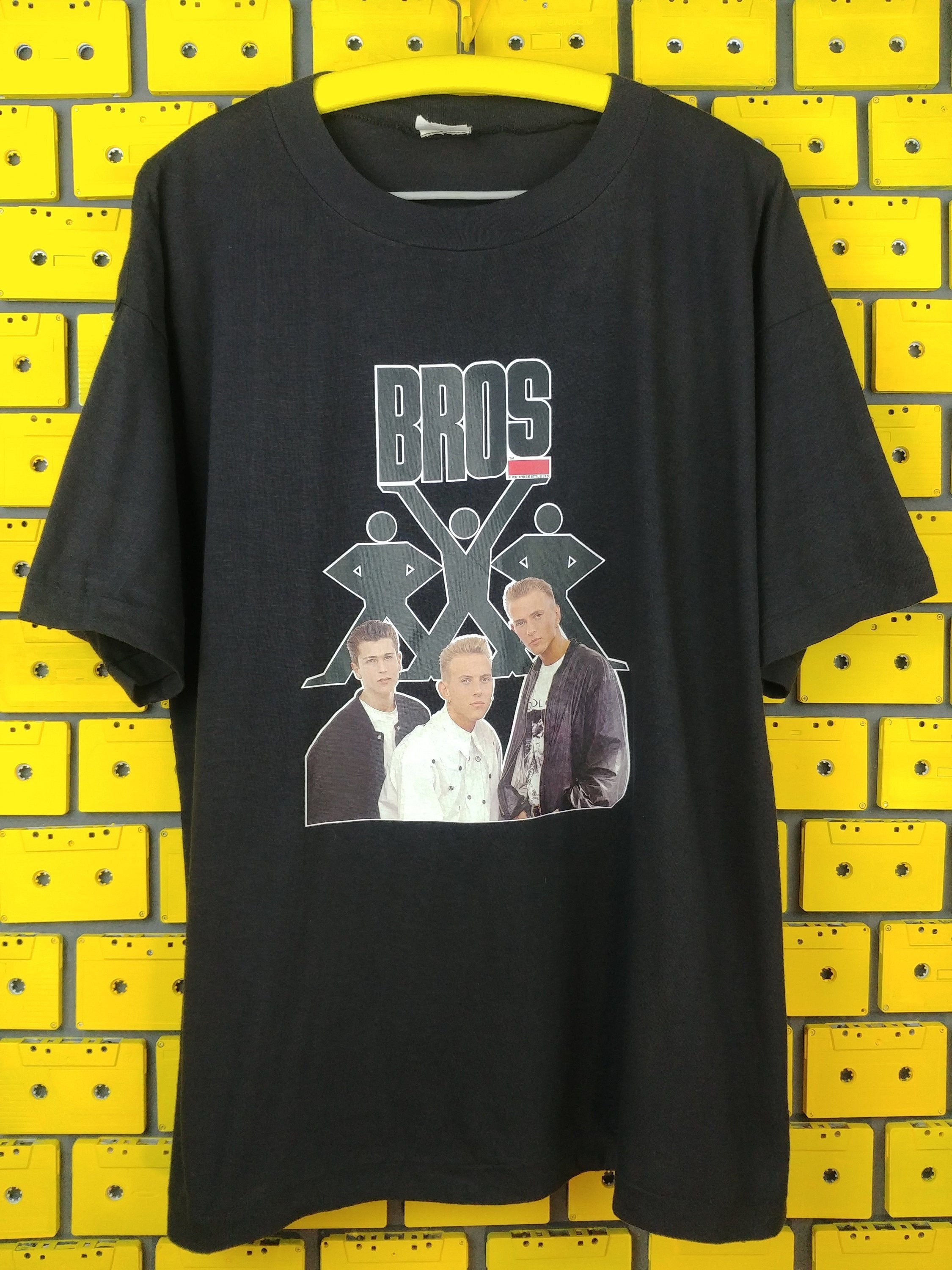 Vintage 1987 Bros Band Matt & Luke Goss T-shirt Size XL UK Dance Pop ...