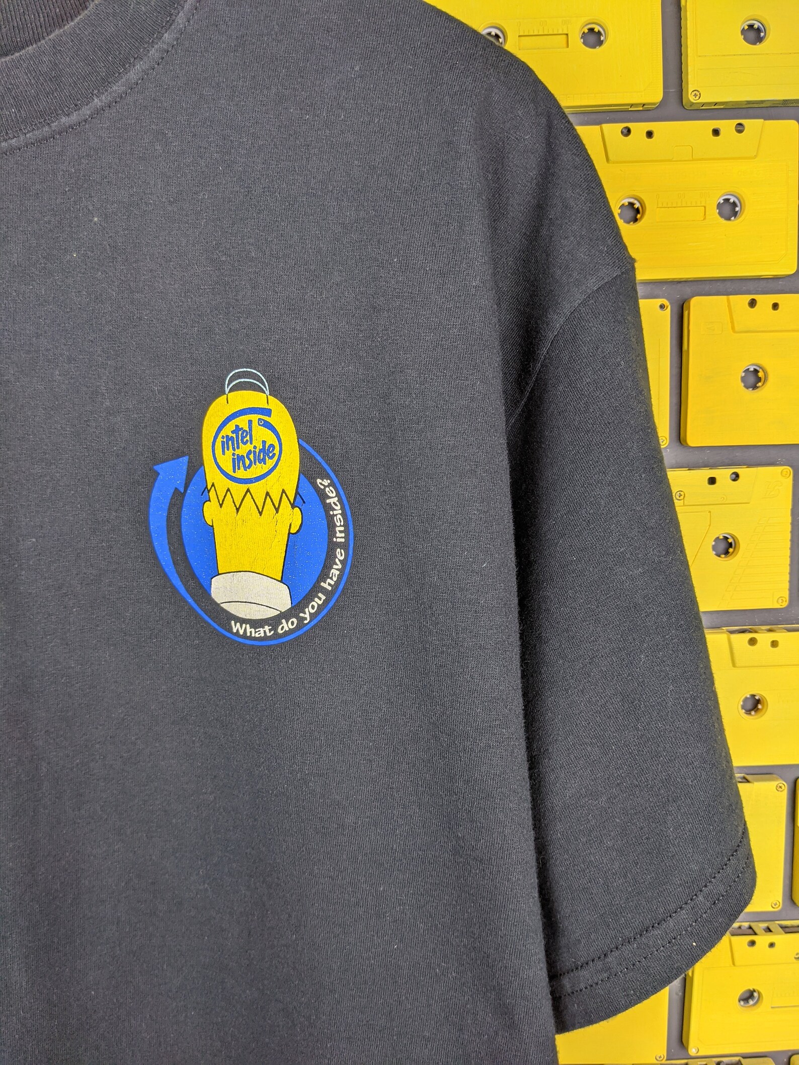 Vintage 1998 the Simpsons T-shirt Homer Simpson Intel Inside Pentium ...