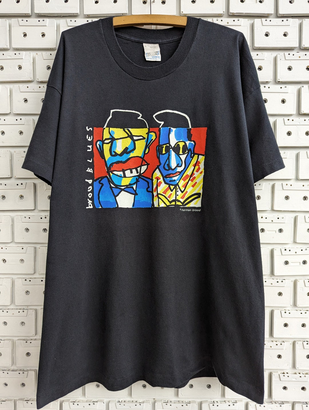 Vintage 90s Herman Brood T-shirt brood Blues Artwork Dutch Musician ...