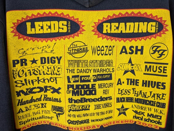 Vintage 2002 Reading Leeds Festival Hoodie Prodigy Of… - Gem