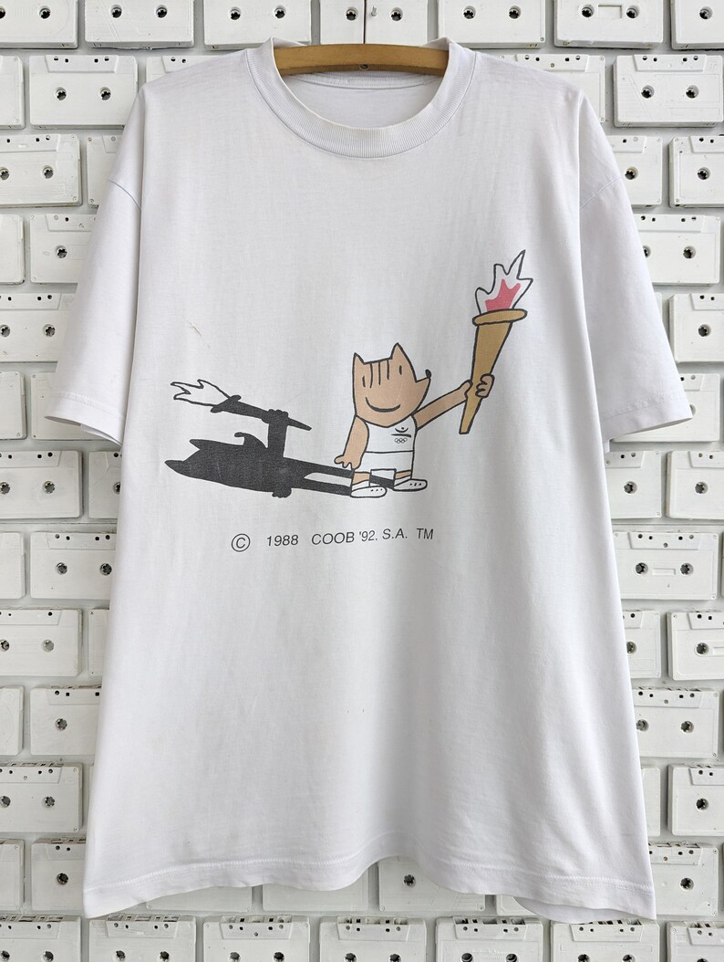 Vintage 1992 Barcelona Olympic Games T-shirt Cobi Mascot Spain Olympic ...