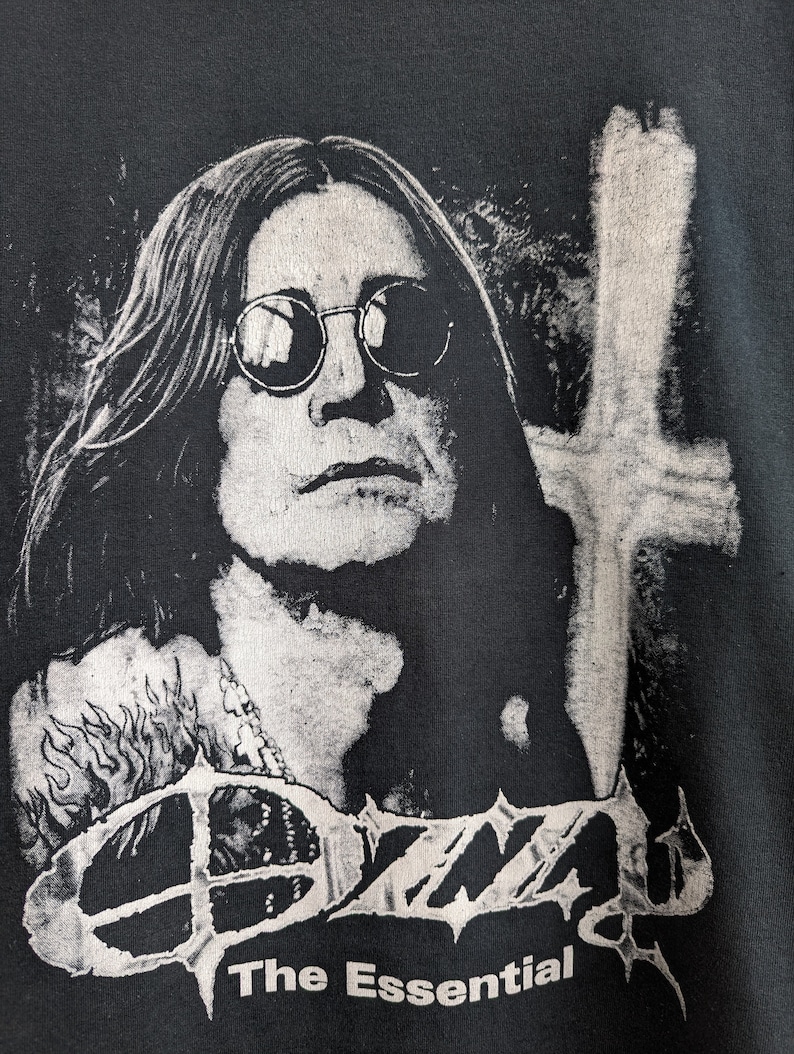 Vintage 00s Ozzy Osbourne T-shirt the Essential Album Heavy Glam Metal ...