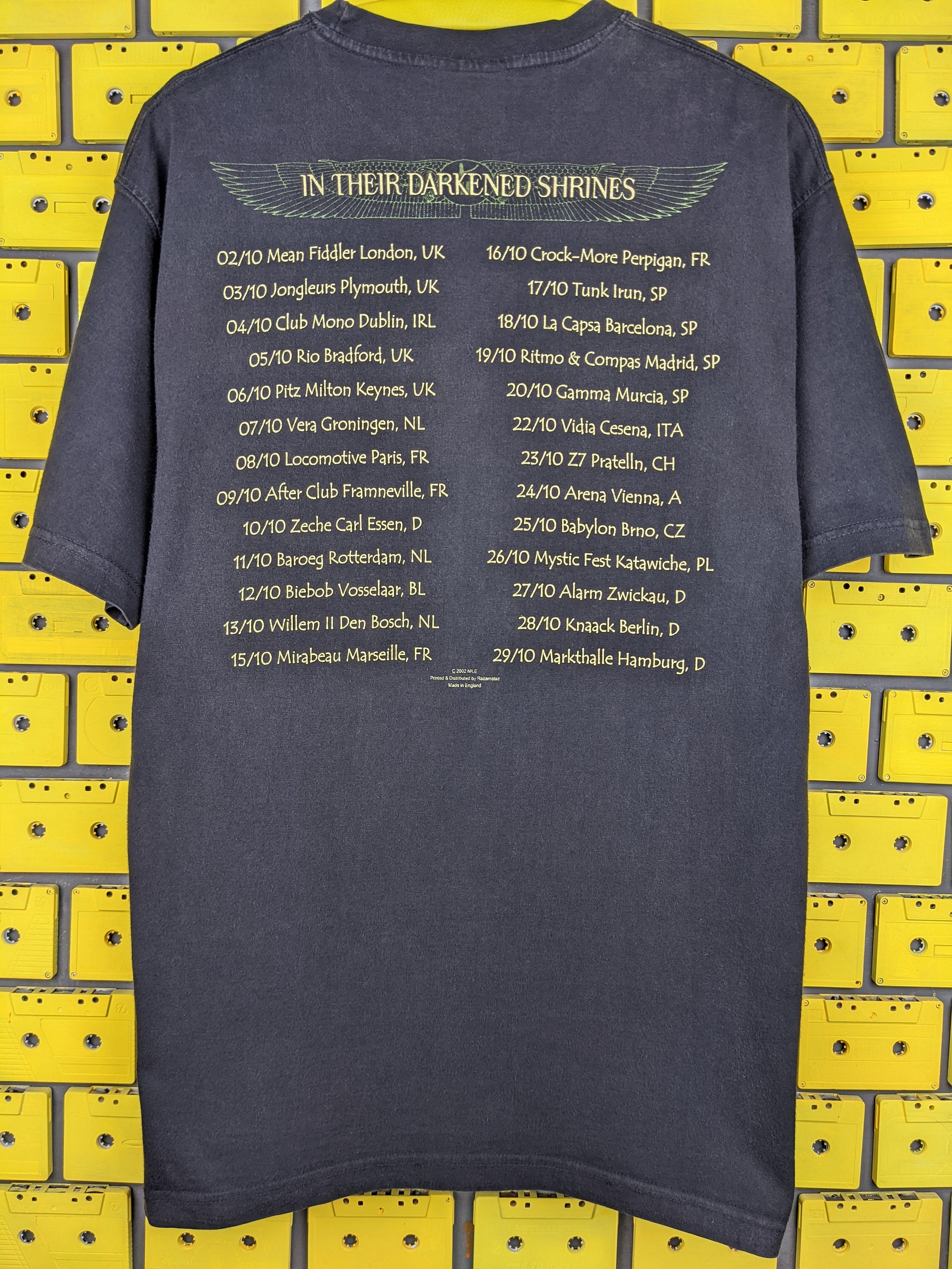 Vintage 2002 Nile Tour T-shirt in Their Darkened Shrines American Death ...