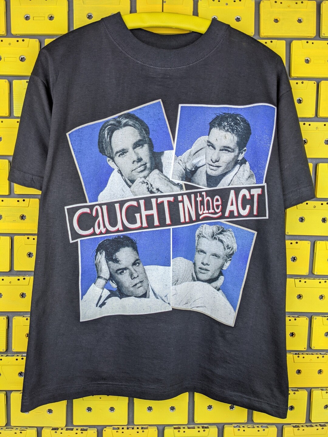 Vintage 90s Caught in the Act Band T-shirt Dance Pop Rock C.I.T.A ...