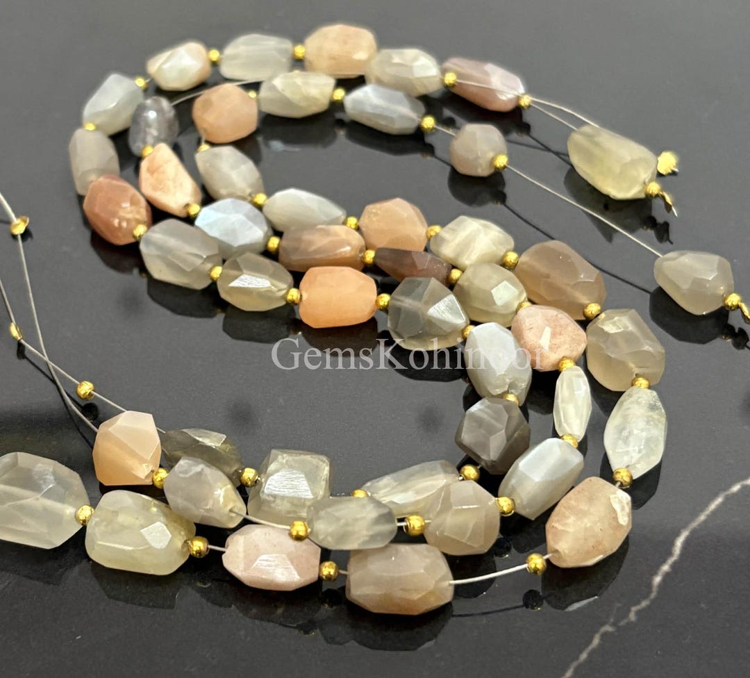 Mix Moonstone Indian Nugget Shape Beads, for Jewelry Craft, Natural ...
