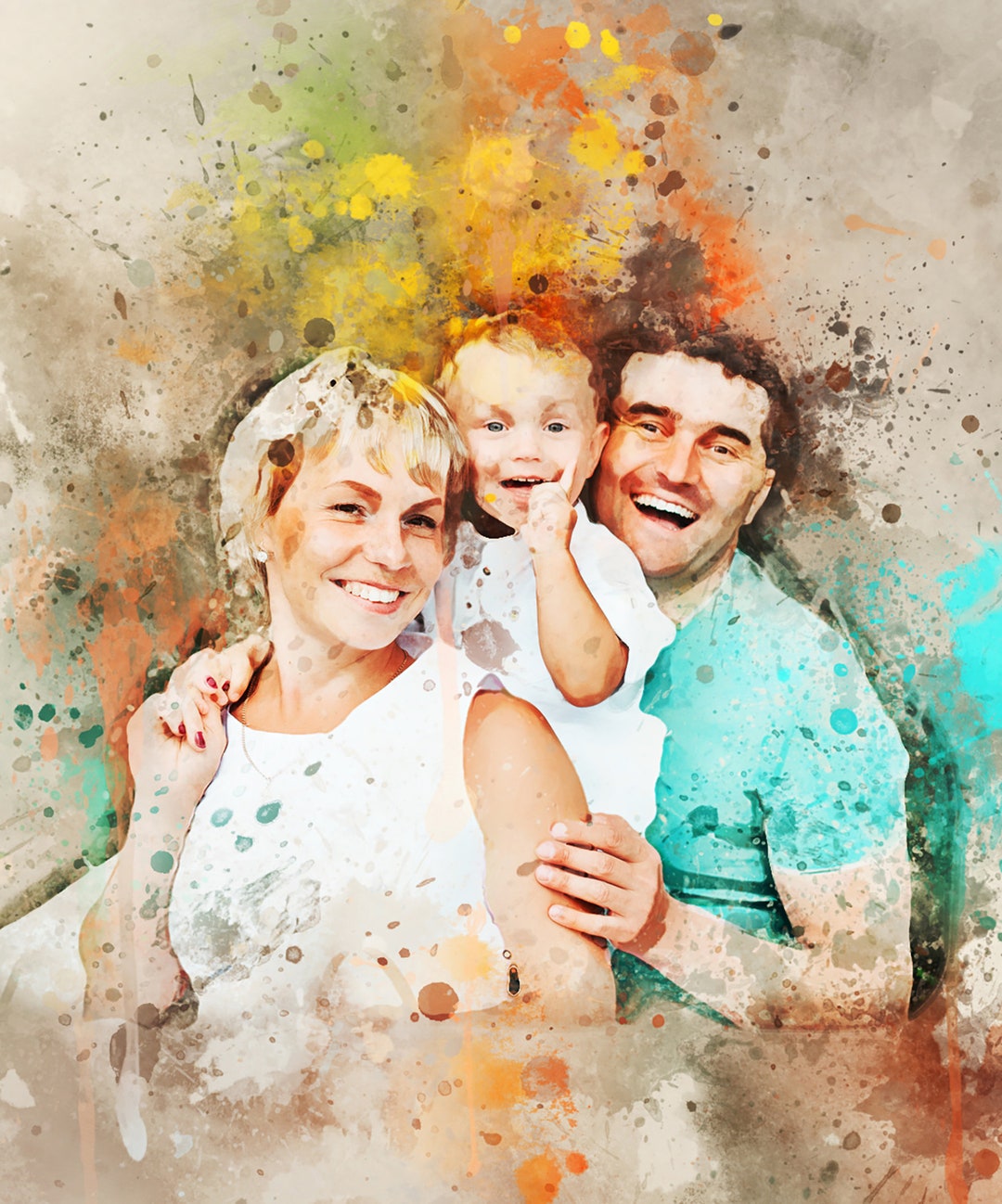 Personalized Family Portrait, Family Portrait Illustration, Custom ...