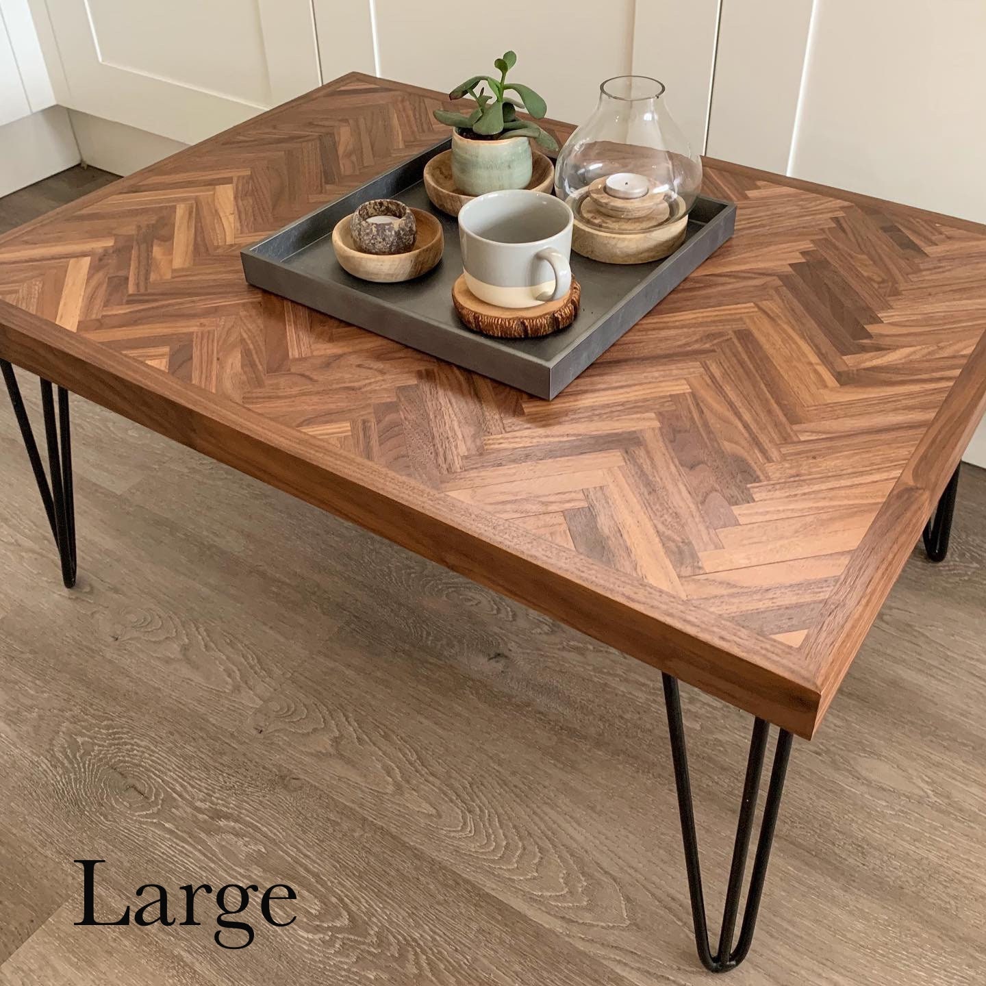 Walnut Herringbone Coffee Table — The Woodman's Workshop