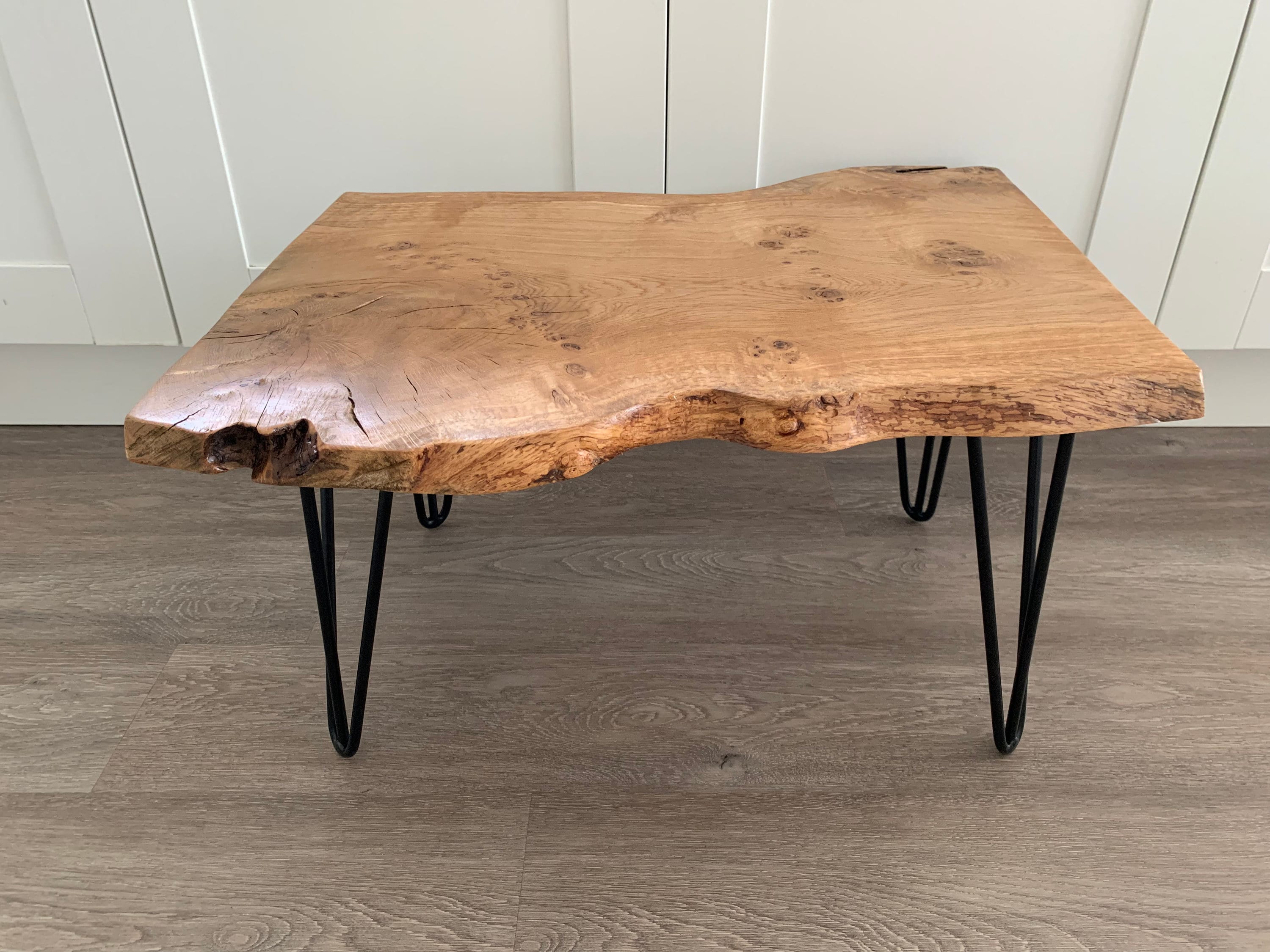 Rustic Oak Coffee Table Live Edge — The Woodman's Workshop