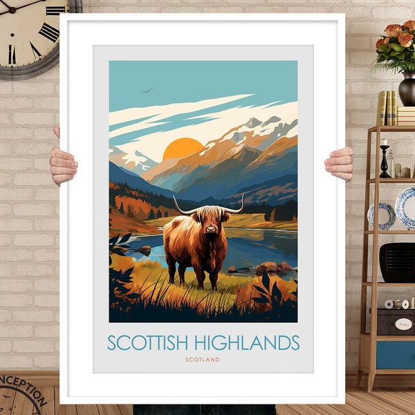 Framed Scottish Highlands Print - Etsy