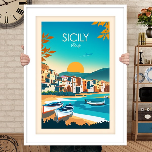 Sicily Poster - Etsy UK