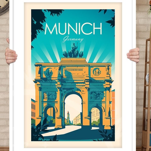 Rothenburg Germany Travel Poster / Home Modern Wall Art / - Etsy