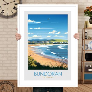 Bundoran Print, Donegal Sligo Leitrim Travel Poster, Irish Landscape ...