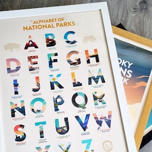 Alphabet Print, Alphabet Poster, National Park Print, Nursery Print ...