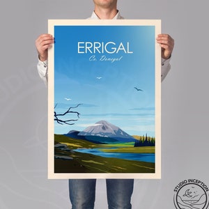 Donegal Errigal Ireland Travel Print | Donegal Poster - Etsy