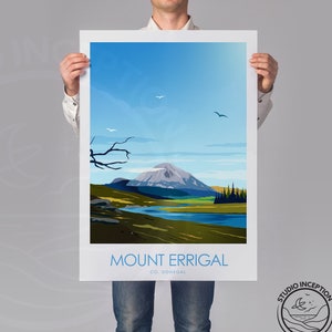 Mount Errigal Irish Travel Poster, Donegal Travel Poster, Visit Ireland ...