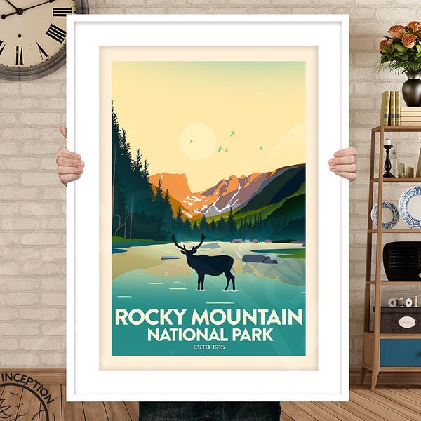 Rocky Mountain National Park Poster - Etsy
