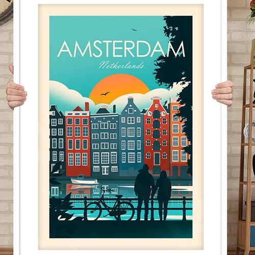 Amsterdam Netherlands Poster Print - Etsy UK