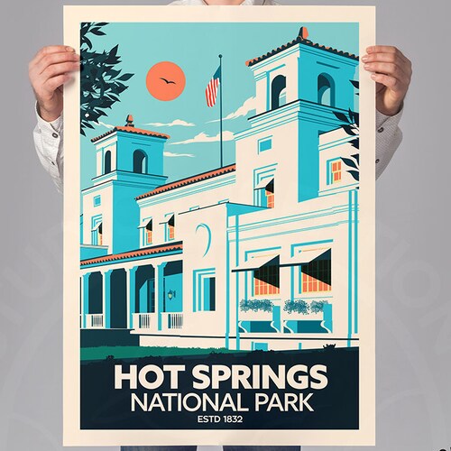Hot Springs Poster Hot Springs National Park Print Springs - Etsy