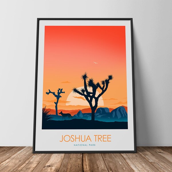 Joshua Tree National Park Travel Poster - Etsy