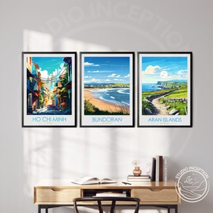 Bundoran Print, Donegal Sligo Leitrim Travel Poster, Irish Landscape ...