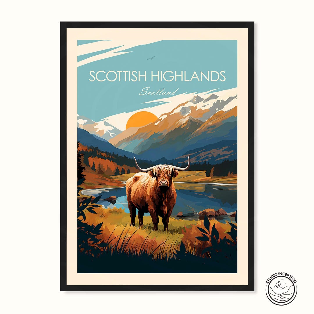Scottish Highlands Traditional Print, Scotland Home Decor, the ...