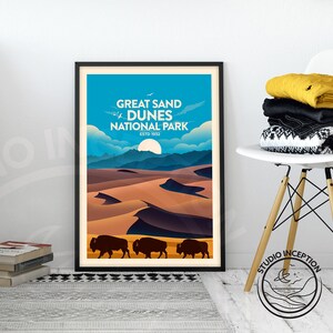 Great Sand Dunes National Park Travel Poster Arizona | Etsy