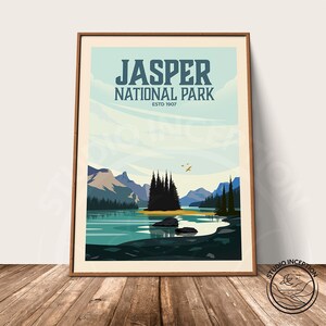Jasper Poster Established 1907 Edition, Jasper National Park Art Print ...