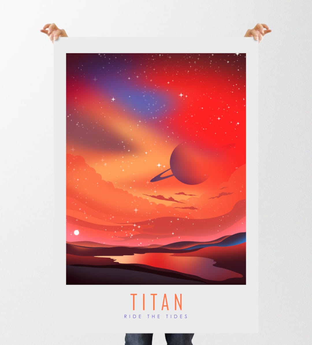 TITAN Ride the Tides Space X Tourism Poster, Space Travel Poster Art ...