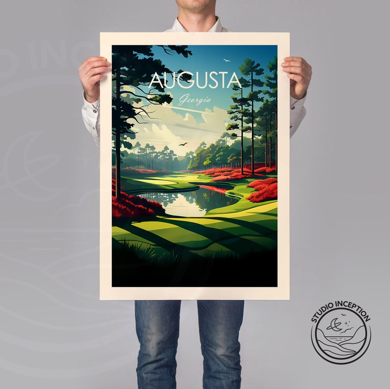 Augusta Print, Augusta National Golf Club Poster, Augusta Masters ...