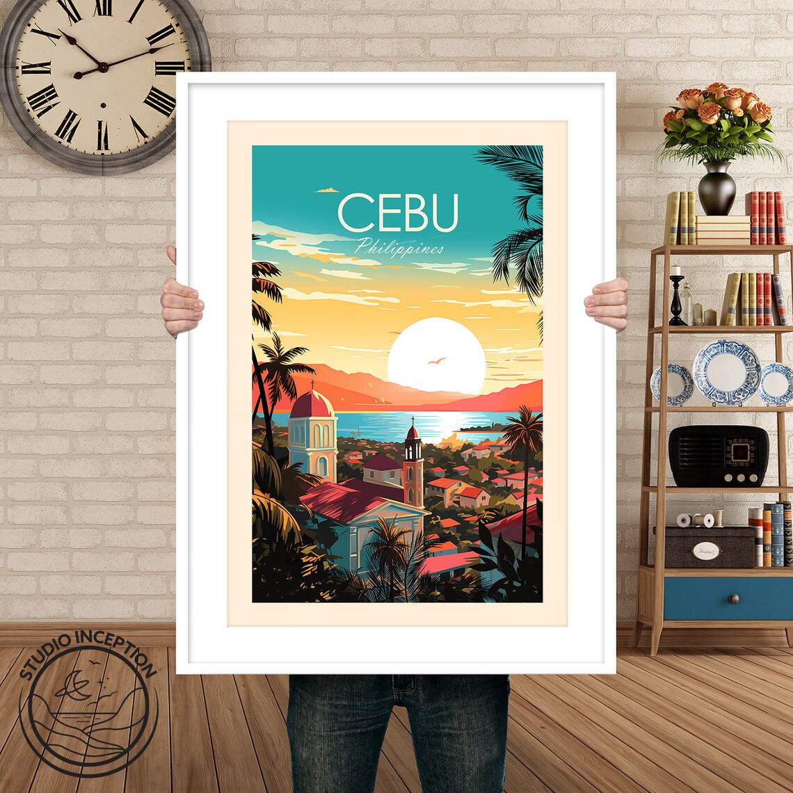 Cebu Print Poster, Philippines Wall Art, Gift, Asia Poster Print, Cebu ...