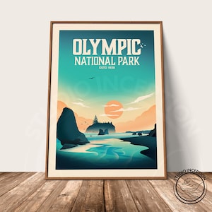 Olympic National Park Poster Print | National Park Print | Travel ...
