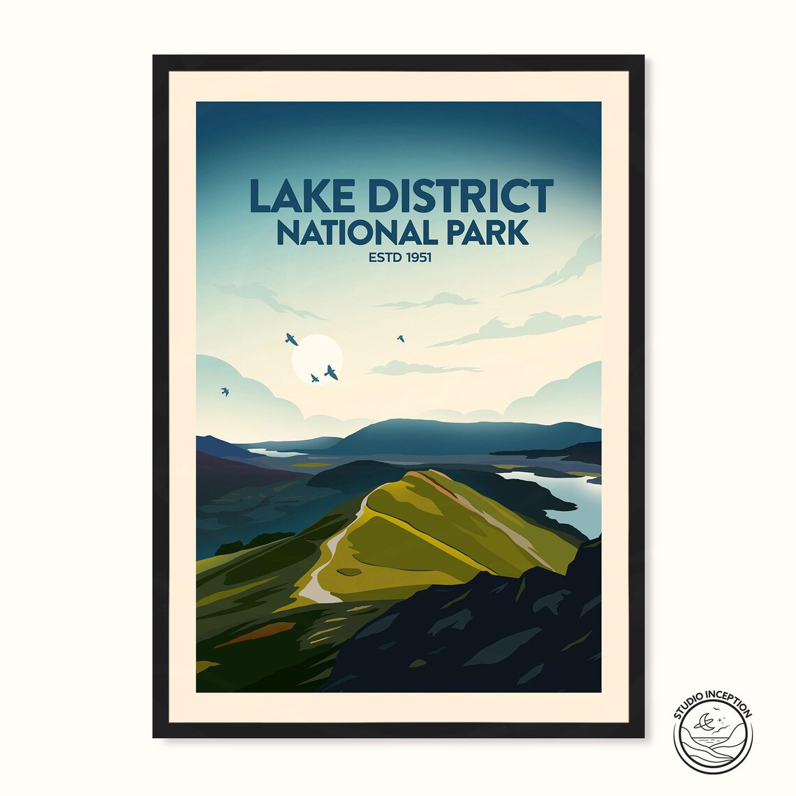 Lake District Print, Catbells, Poster Established 1951 Edition, Lake ...