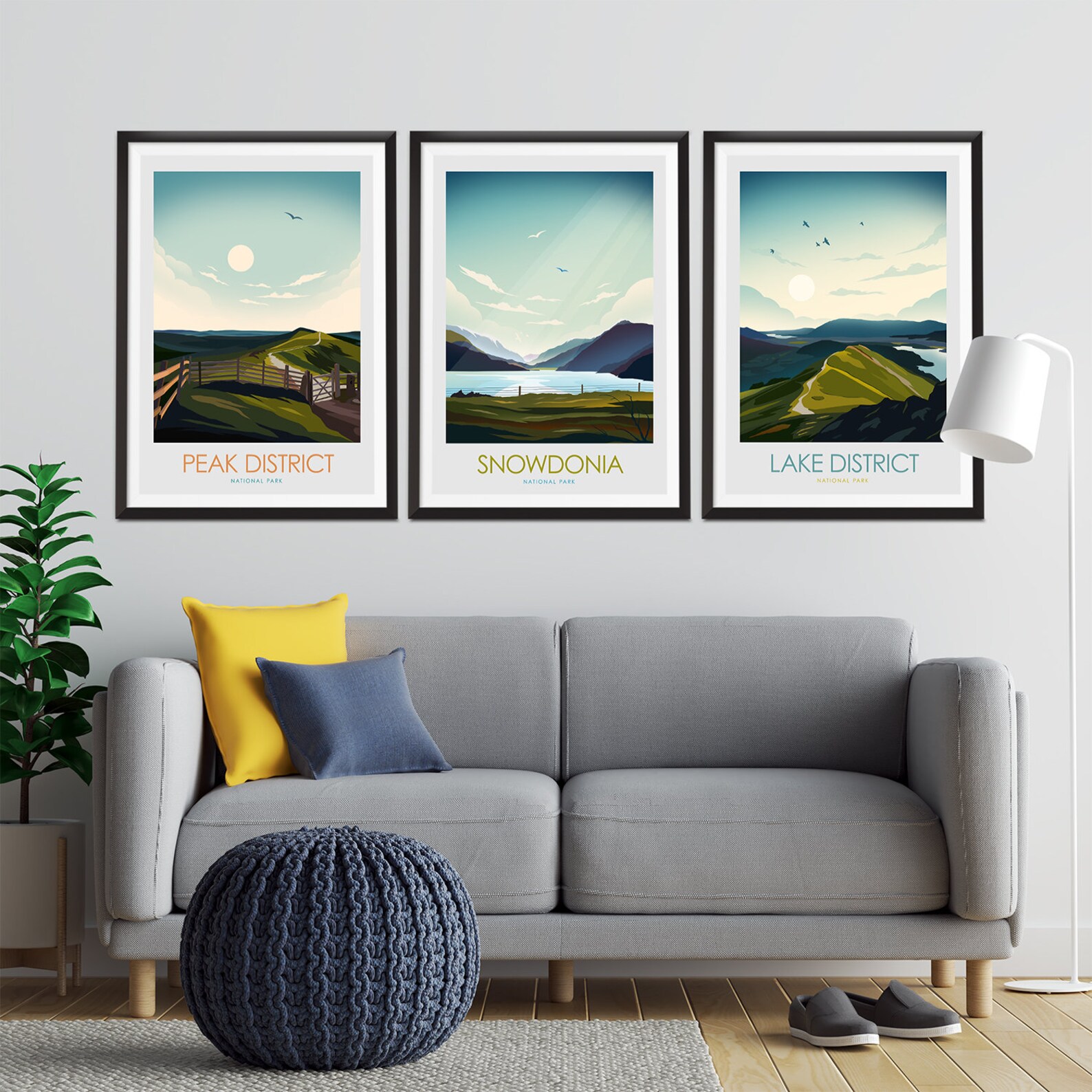 Lake District Print Catbells England Art Print Travel Poster - Etsy