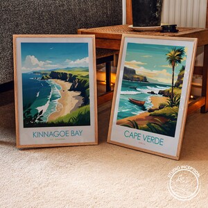 Kinnagoe Bay Art Print, Donegal Poster, Kinnagoe Bay Travel Poster ...