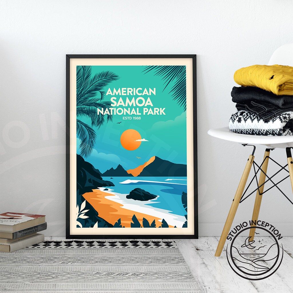 American Samoa National Park Travel Print by Studio Inception | Etsy