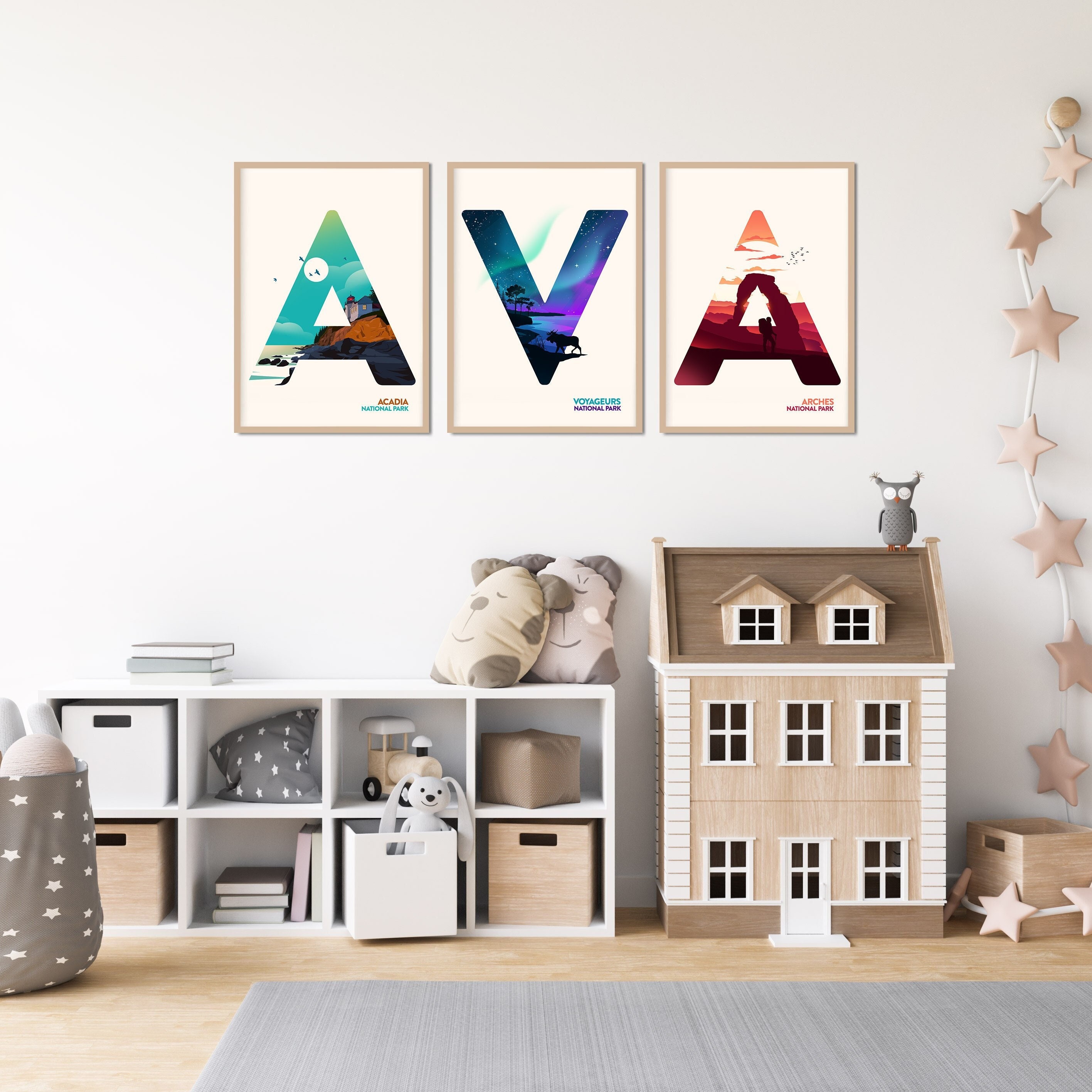 Alphabet Print, Alphabet Poster, National Park Print, Nursery Print ...