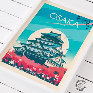 Osaka Poster, Japan, Osaka Print, Osaka Travel Poster, Japan Wall Art ...