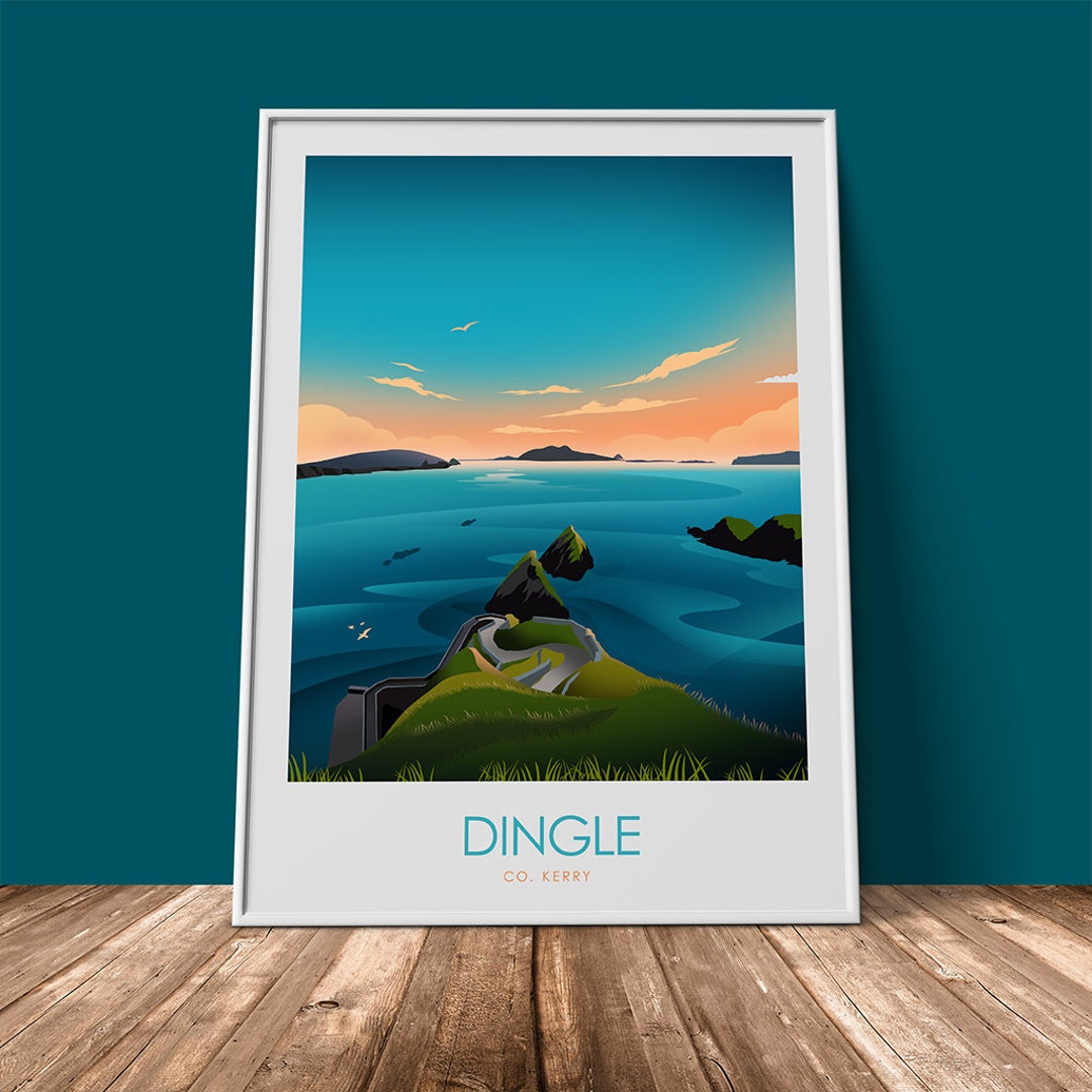 Dingle Dunquin Pier Irish Travel Poster, Ireland Travel Poster, Ireland ...