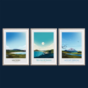 Ireland Print, Tra Na Rossan Bay Beach Donegal Travel Poster, Visit ...