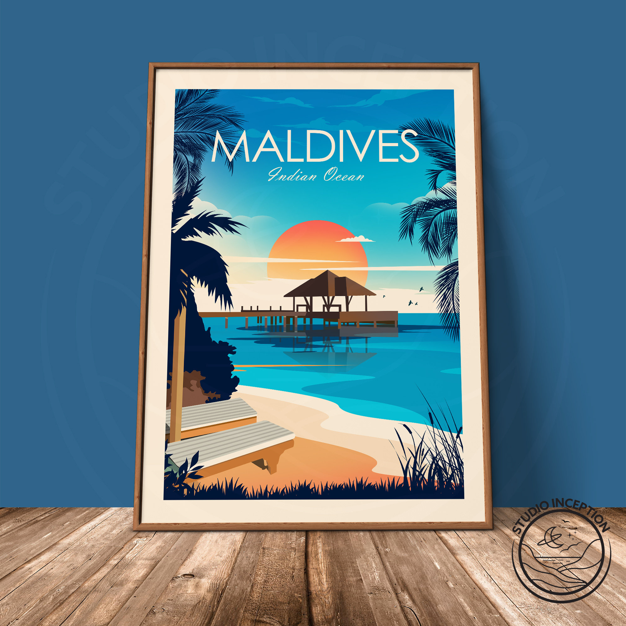 Maldives Poster - Maldives Print - Maldives Art - Maldives Travel Print ...