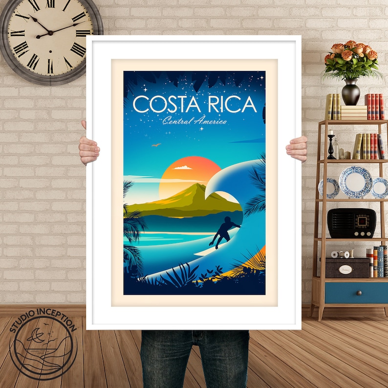 Costa Rica Print Costa Rica Poster Costa Rica Art Costa - Etsy