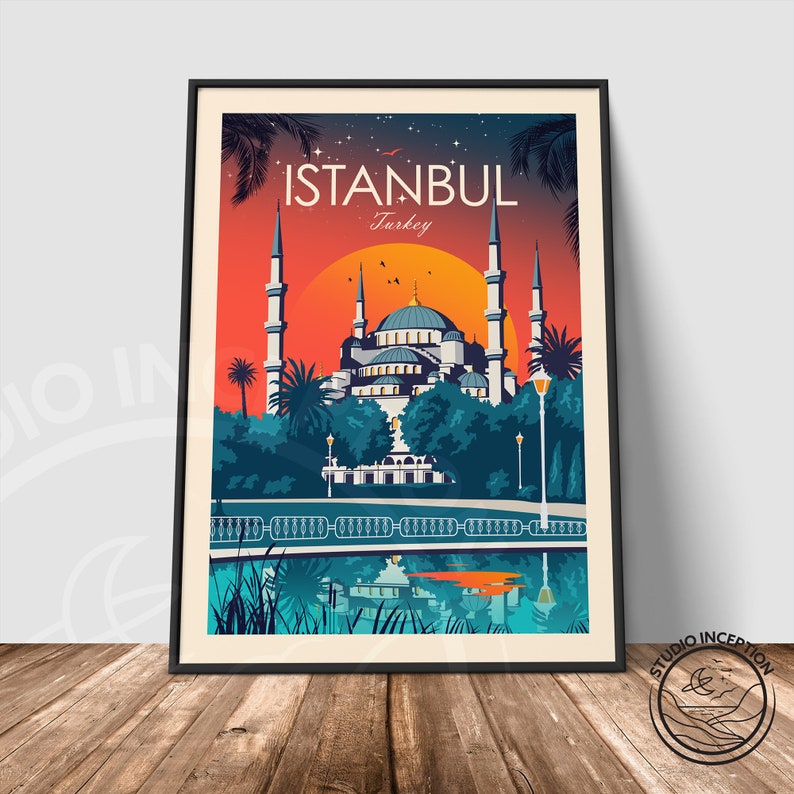 Istanbul Travel Print, Turkey Wall Art, Istanbul Gift, Istanbul Poster ...