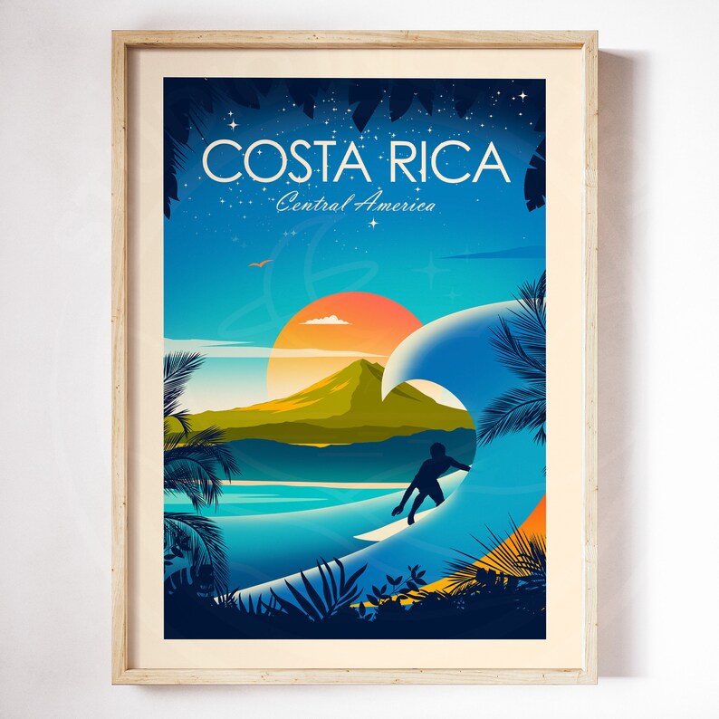 Costa Rica Print Costa Rica Poster Costa Rica Art Costa - Etsy
