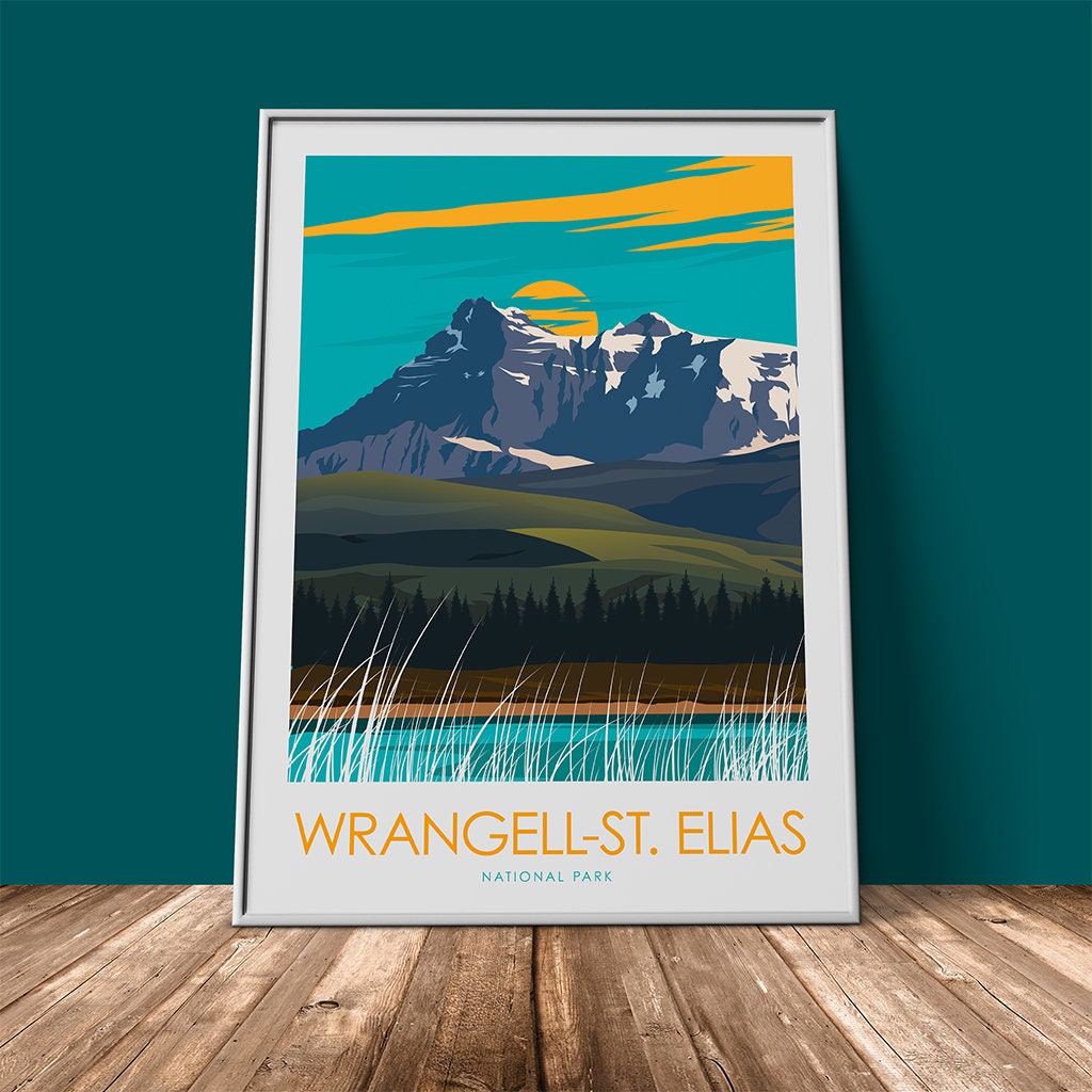 Wrangell ST Elias National Park Travel Print Wrangell ST Elias National ...