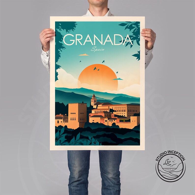 Granada Print Spain Wall Art Spain Gift Spain Poster - Etsy