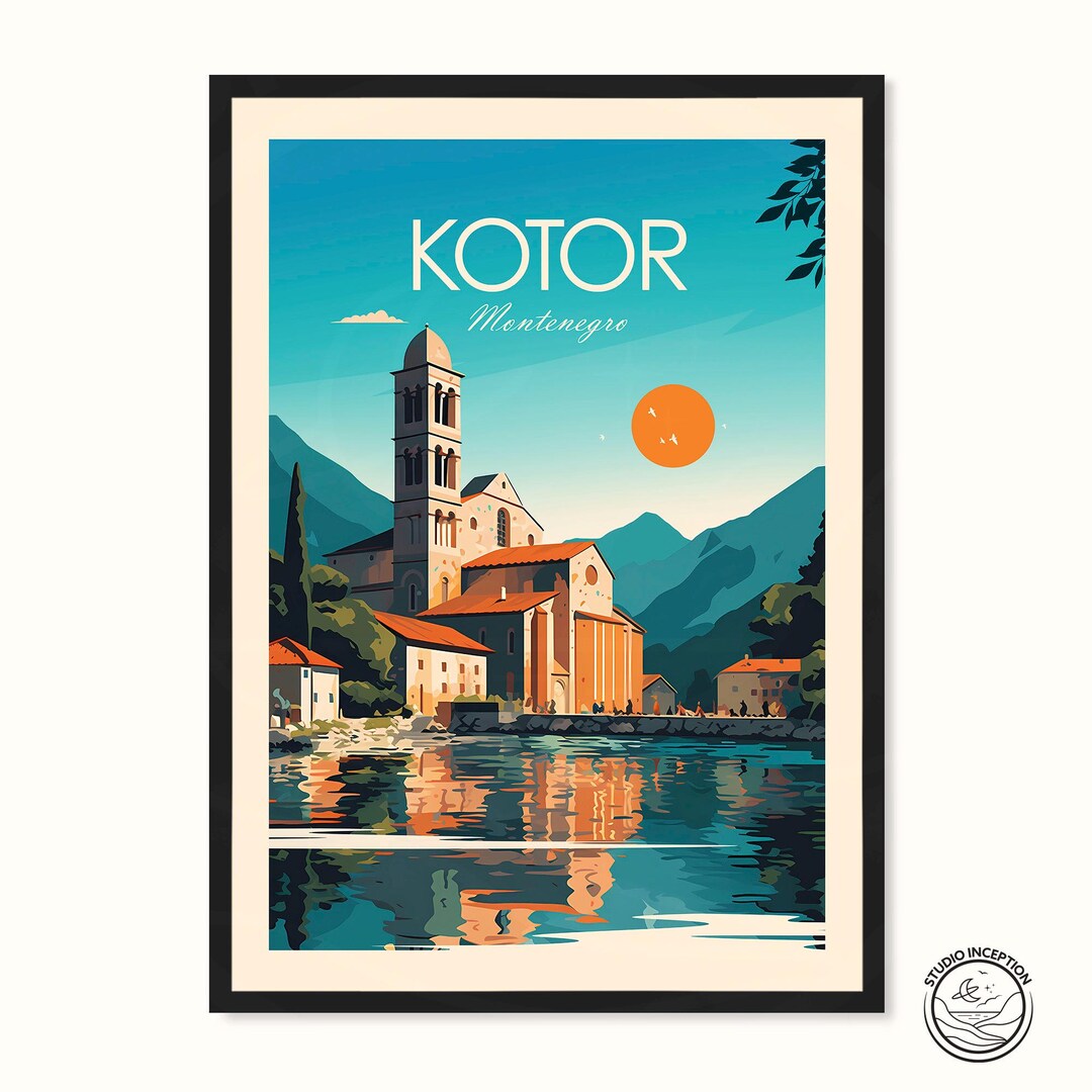 Kotor Print Montenegro Poster Kotor Home Décor Landscape Art Print Wall ...