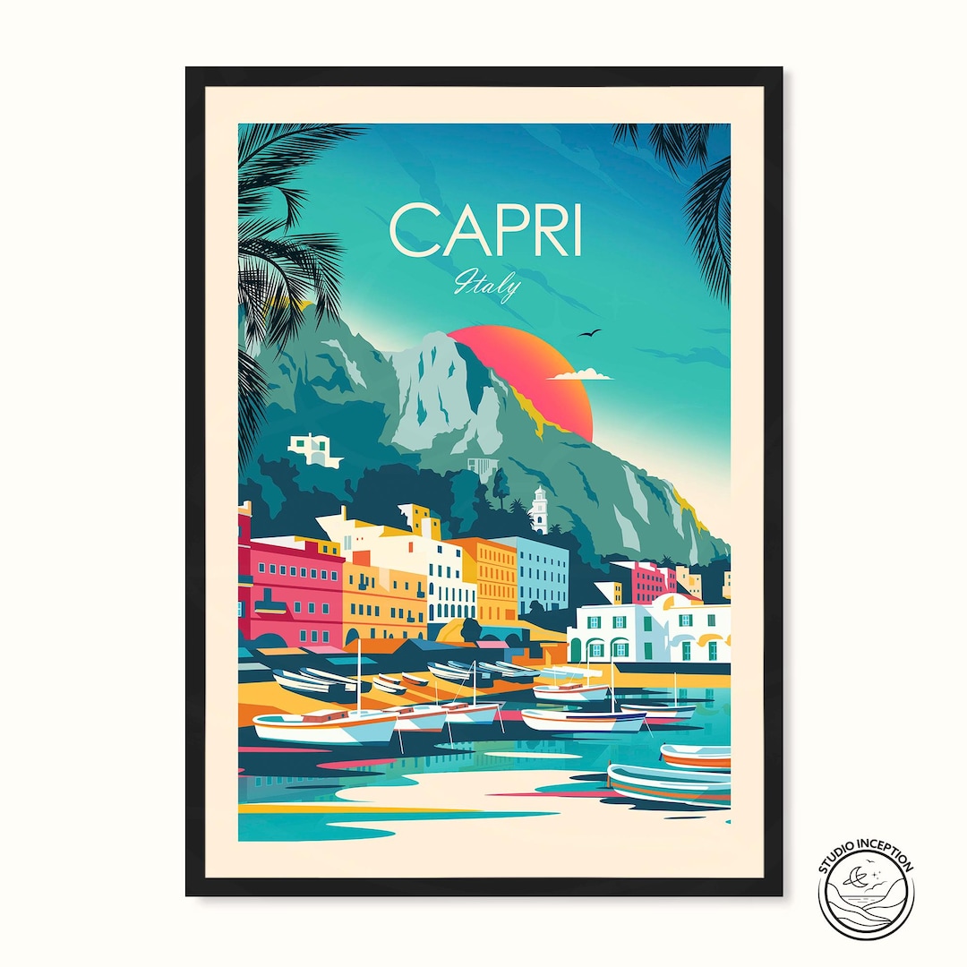 Capri Italy Print, Capri Travel Print, Italy Travel Poster Travel Gift ...