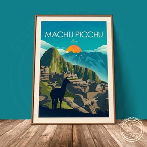 Machu Picchu Peru Print | Peru Travel Poster | Cusco Print Poster South ...